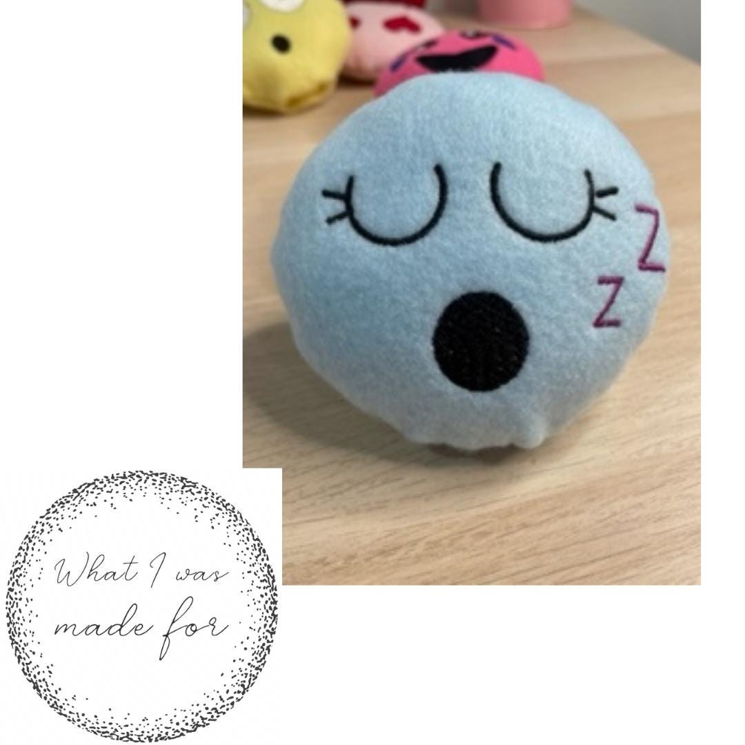 Emoji Sleeping Face Stuffie Digital Download Plush Pillow Toy, Cute ...