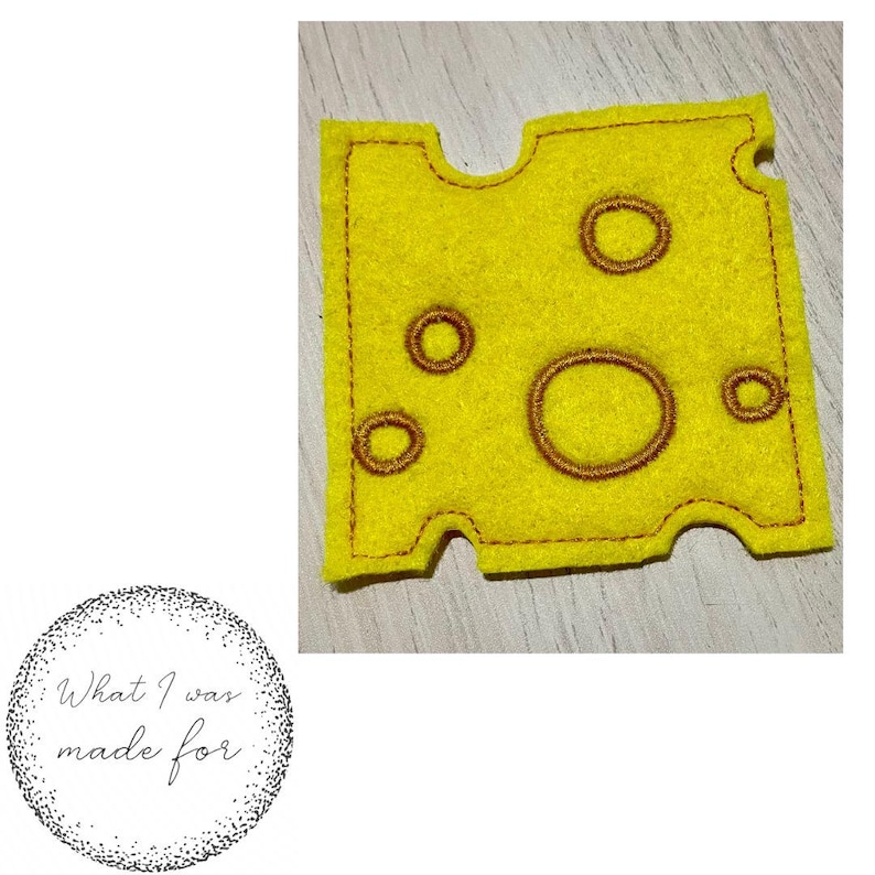 Felt Flat Cheese Machine Embroidery File | Sensory Play Digital File ...