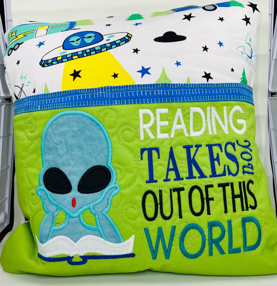 UFO Decor, Tween Boy Gift, Book Nerd Pillow Gifts, Customized Pillow ...