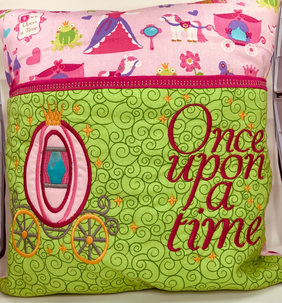 Princess Carriage Book Pillow/reading Pocket Cushion/ Pink Castle Story ...