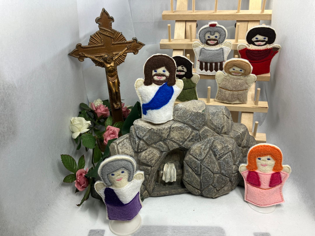 Jesus Resurrection Easter Puppets/family Bible Activity Play Set/ New ...