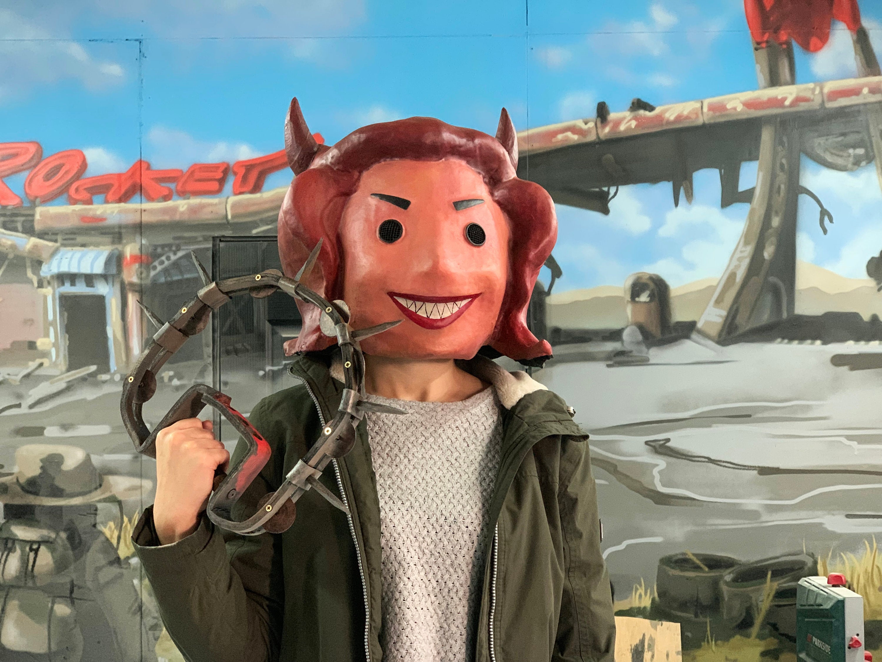 Fasnacht Devil Girl Mask Fallout Inspired - Etsy