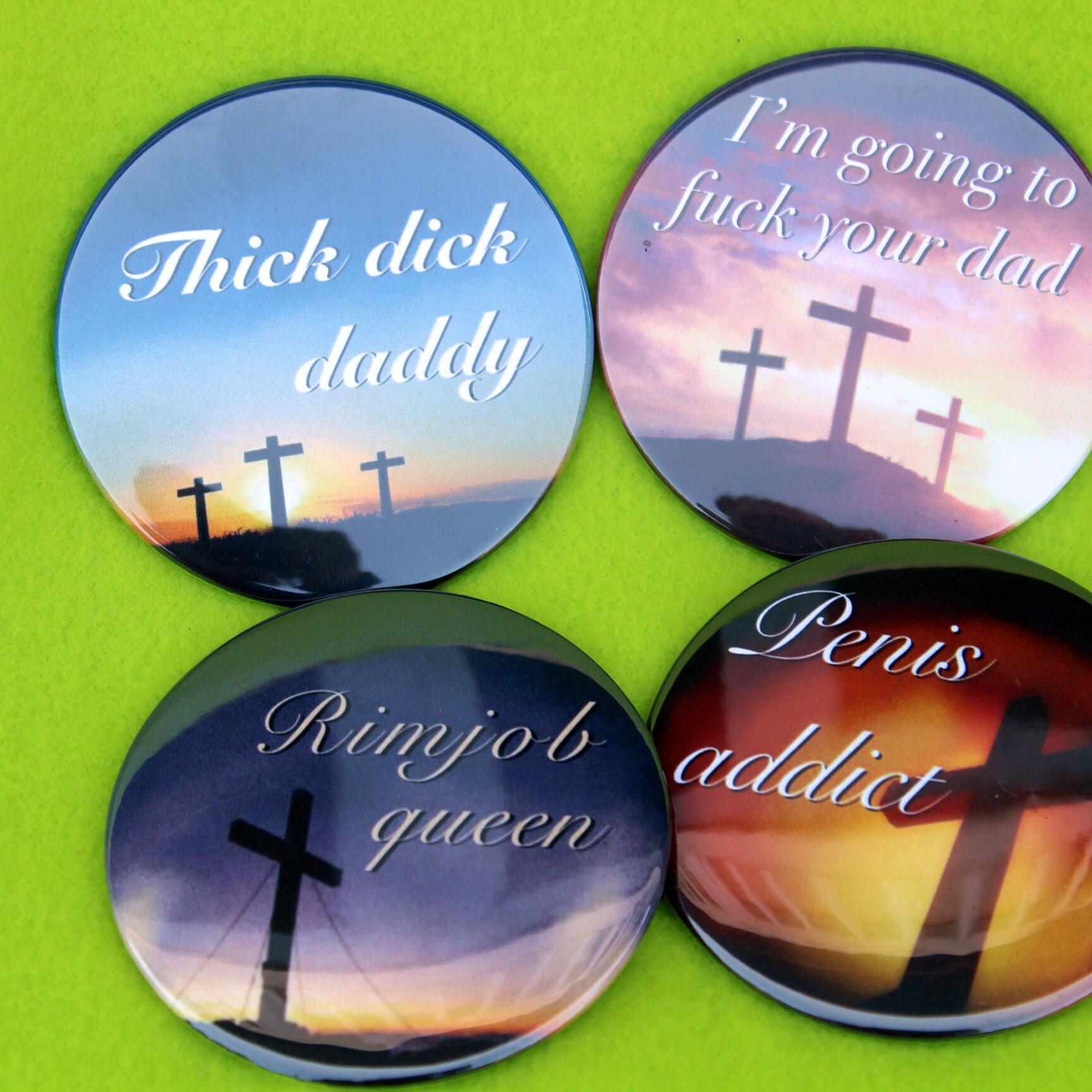 Blasphemous Buttons - Etsy
