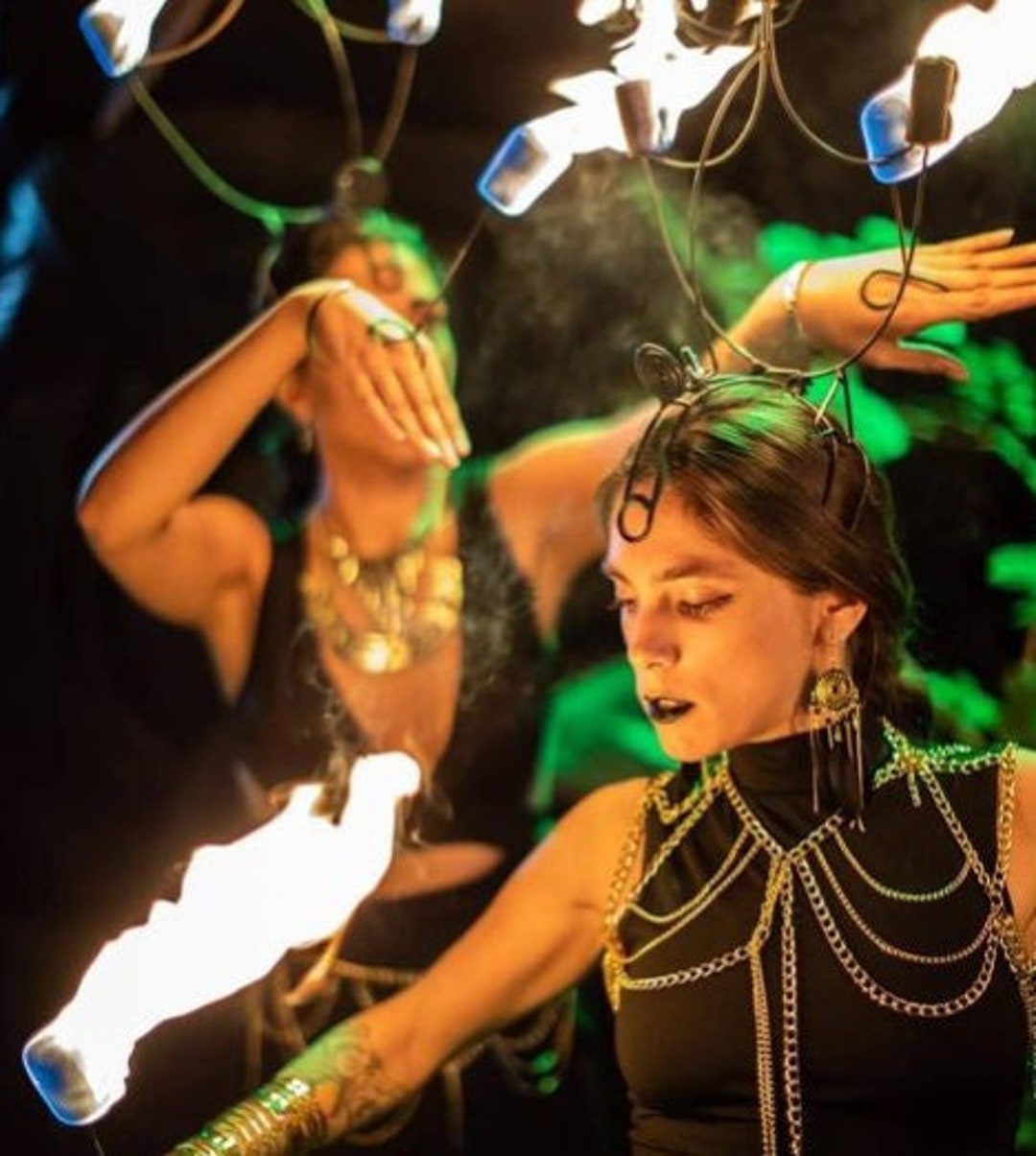 Fire Crown foldable free FAST Shipping Dance Performers Bellydance ...