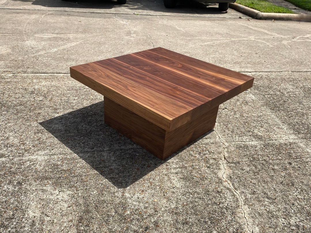 Rustic Walnut Coffee Table Modern Coffee Table Walnut Coffee - Etsy
