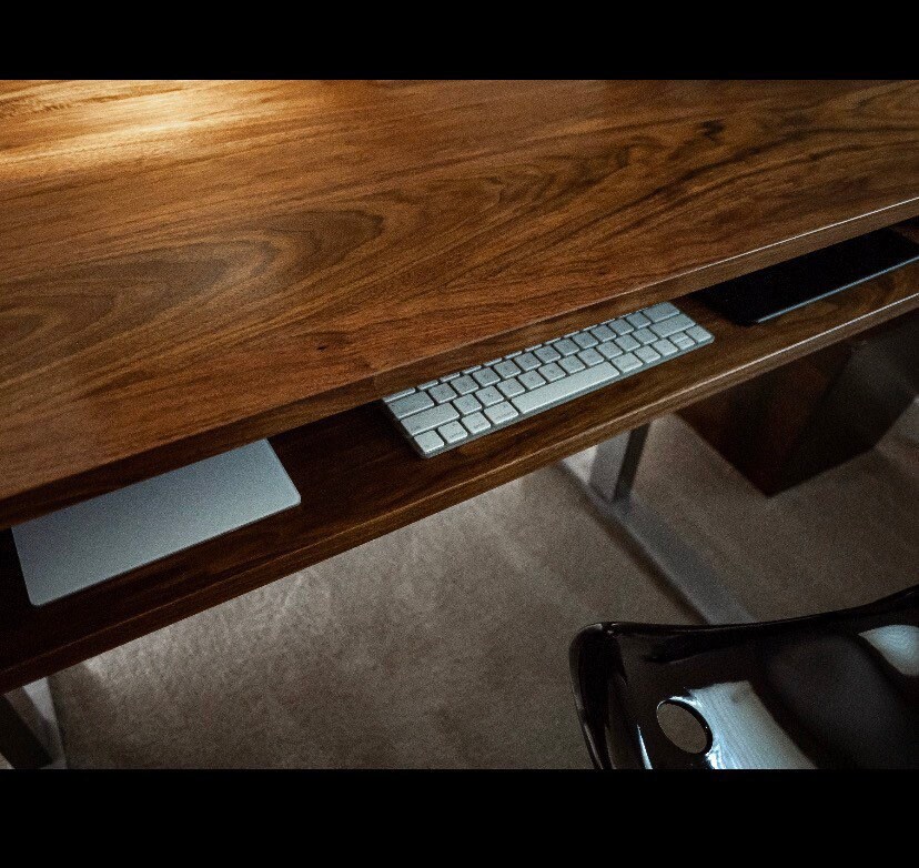 Walnut Desk Writing Desk Office Desk Home Office Standing | Etsy