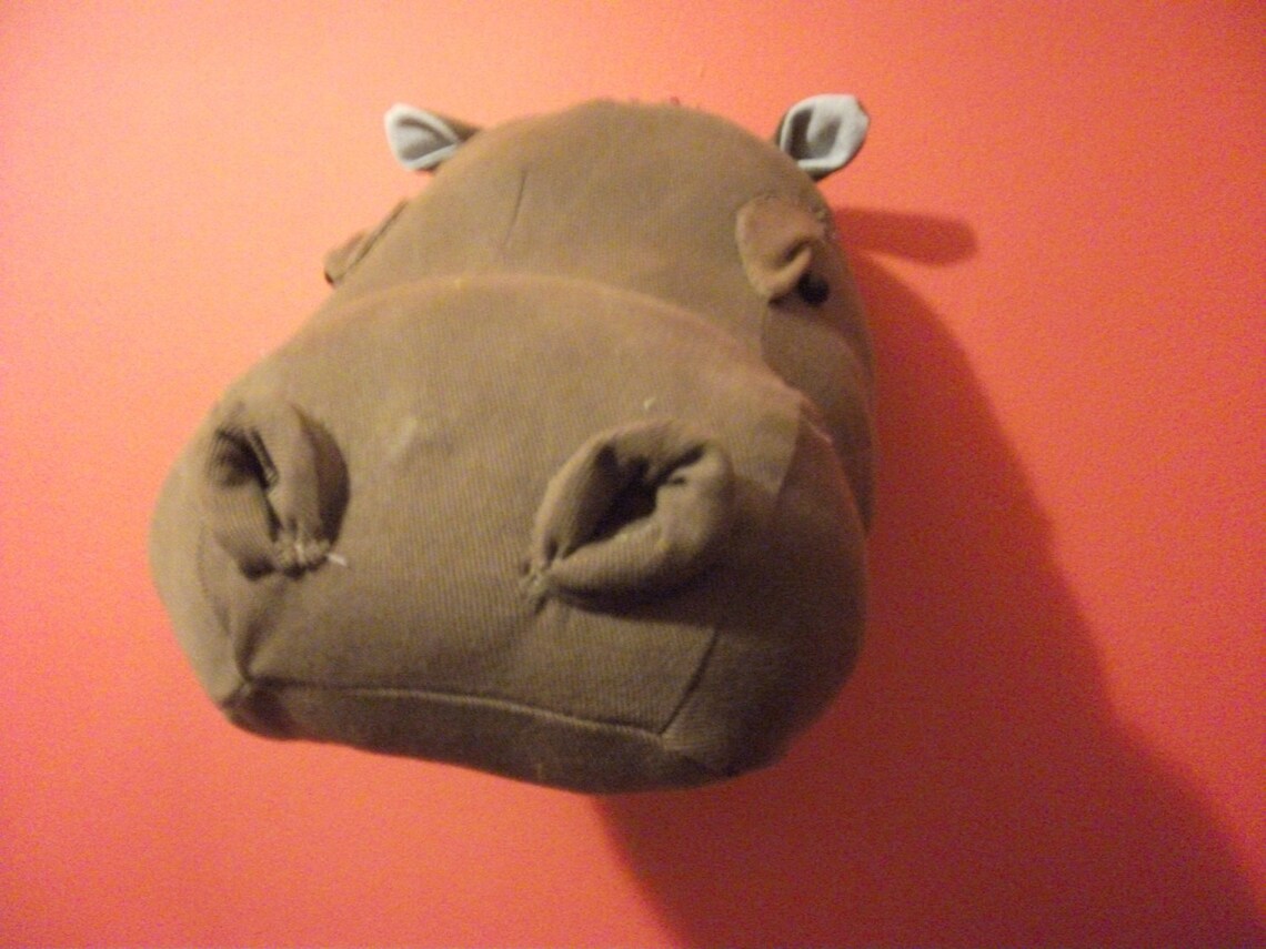 Simon the Hippo - Mounted Head - Fabric Sewing Pattern - Etsy