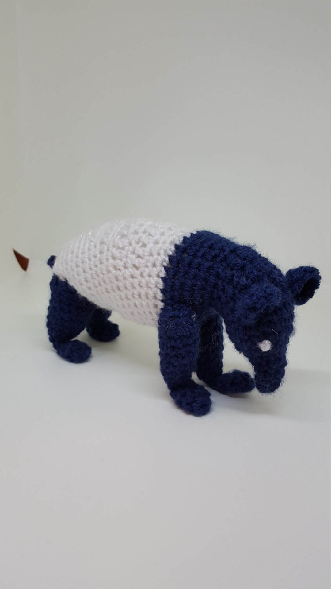 Andre the Tapir. Pattern for an Amigurami Tapir, Black and White and ...