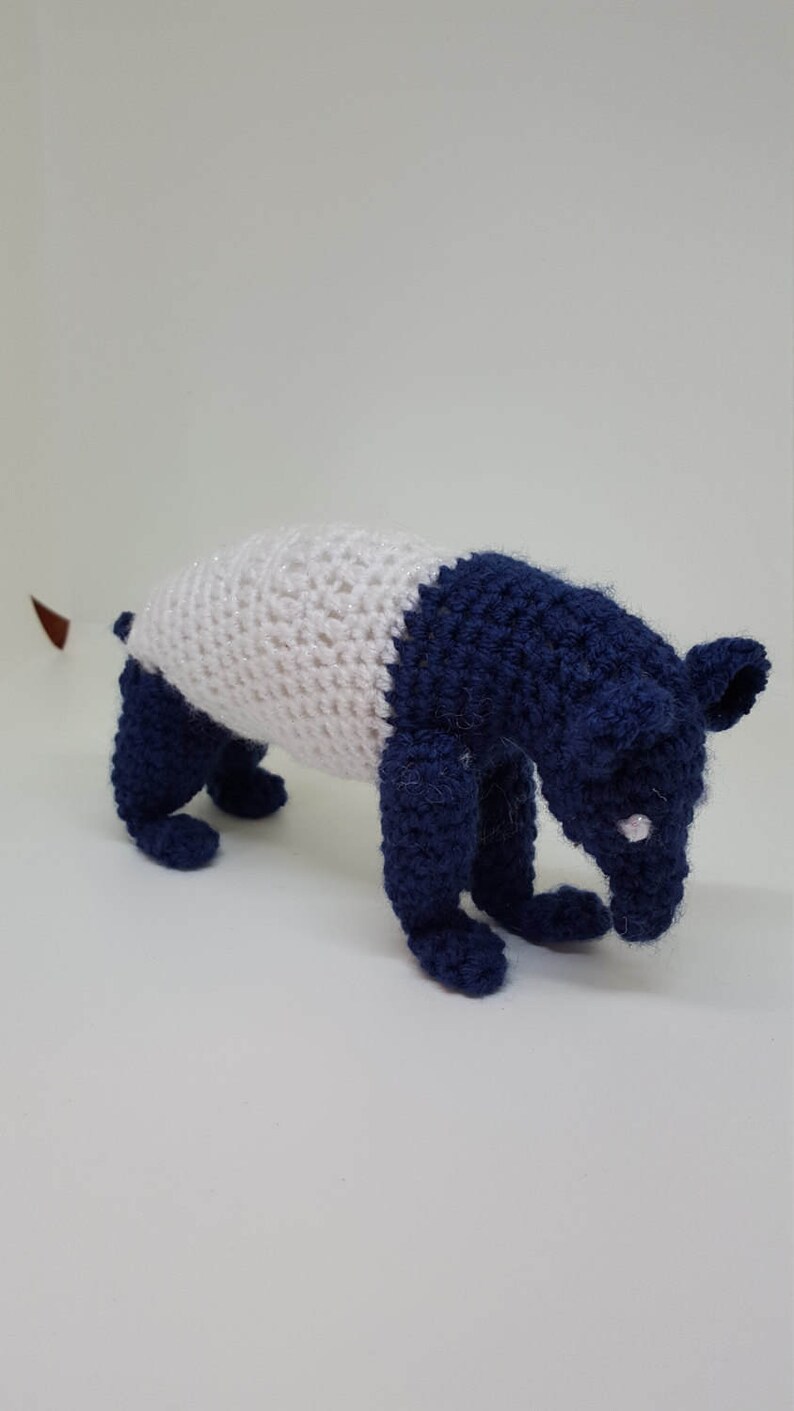 Andre the Tapir. Pattern for an Amigurami Tapir, Black and White and ...