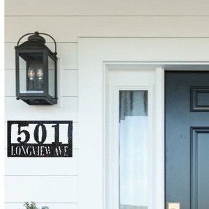 Custom Metal Address Sign | Custom Street Sign | House Numbers ...
