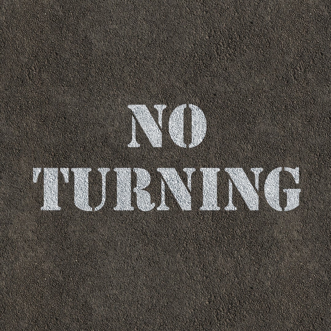 No Turning Stencil Sign Template - Large No Turning Template - Sign ...