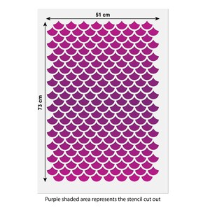 Mermaid Scales Stencil (2" Scales) - All Over Wall Stencil - Large ...