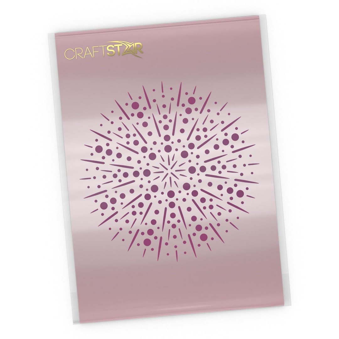 Firework Mandala Stencil A4 Size Reusable Medallion / Mandala Template ...