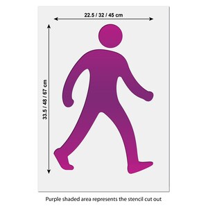 Pedestrian Sign- Large Walking Man Symbol Template - Sign Making ...