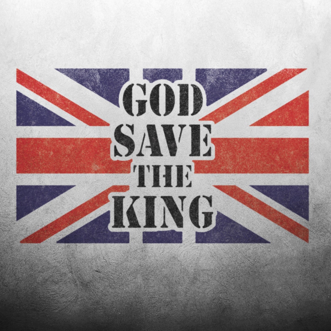 God Save the King Union Jack Stencil Large Reusable King Coronation ...
