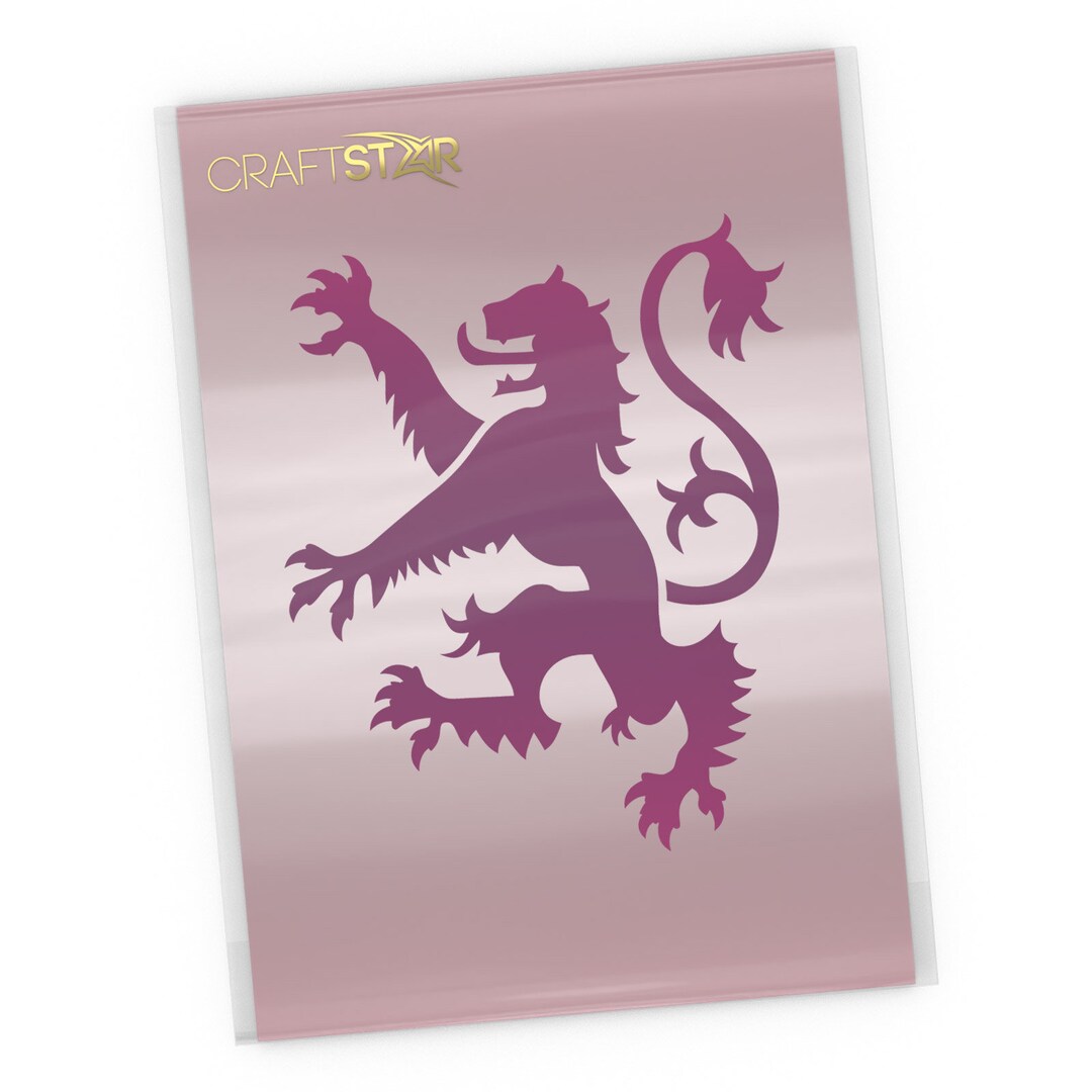 Lion Rampant Stencil by Craftstar - Reusable Mini / Small Royal ...