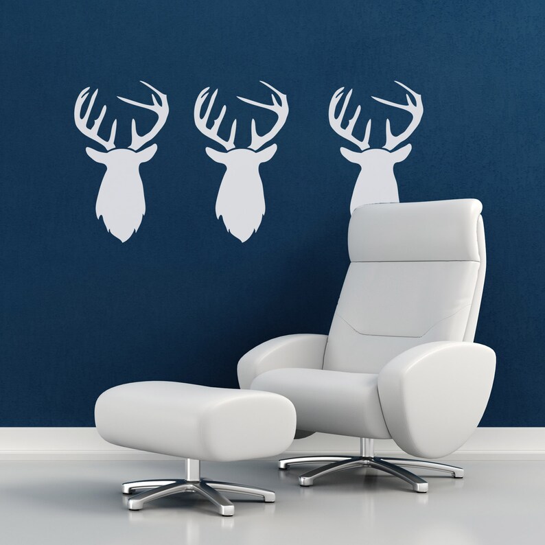 Stag Head Stencils 2 Stag Head Stencil Home Decor Templates | Etsy UK