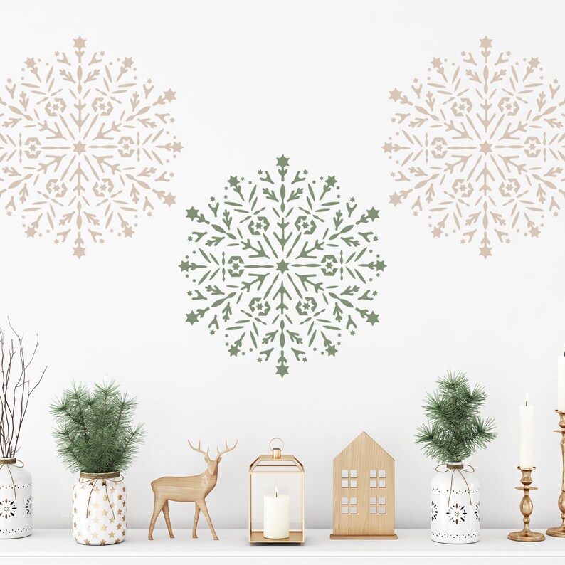 Snowflake Mandala Stencil Reuseable Christmas Decoration - Etsy