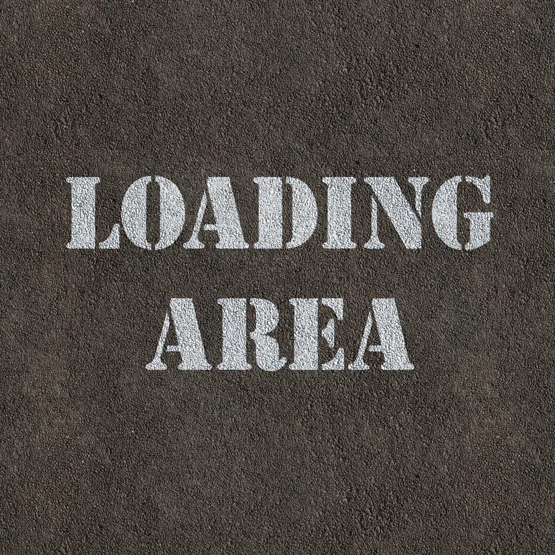 Loading Area Stencil Sign Template - Large Loading Area Text Template ...