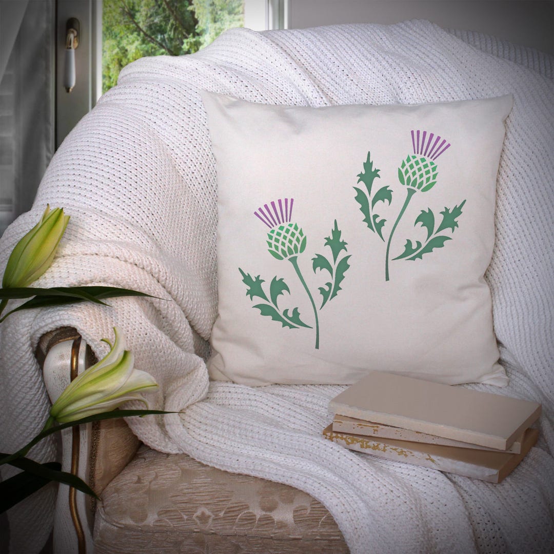 Scottish Thistle Stencil National Emblem of Scotland Reusable A4 Mylar ...