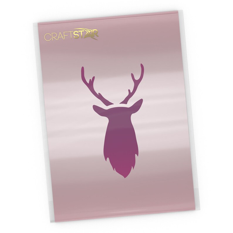 Stag Head Craft Stencil Small Reusable Stag Head Template by - Etsy UK