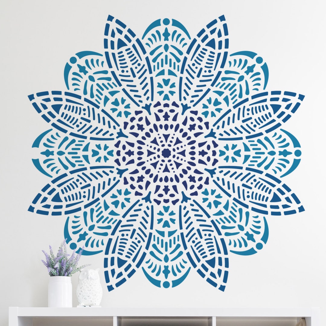 Mandala Stencil - Bloom - Large Reuseable Medallion Stencil by ...