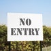 No Entry Stencil Sign Template Large No Entry Word Template Sign Making ...