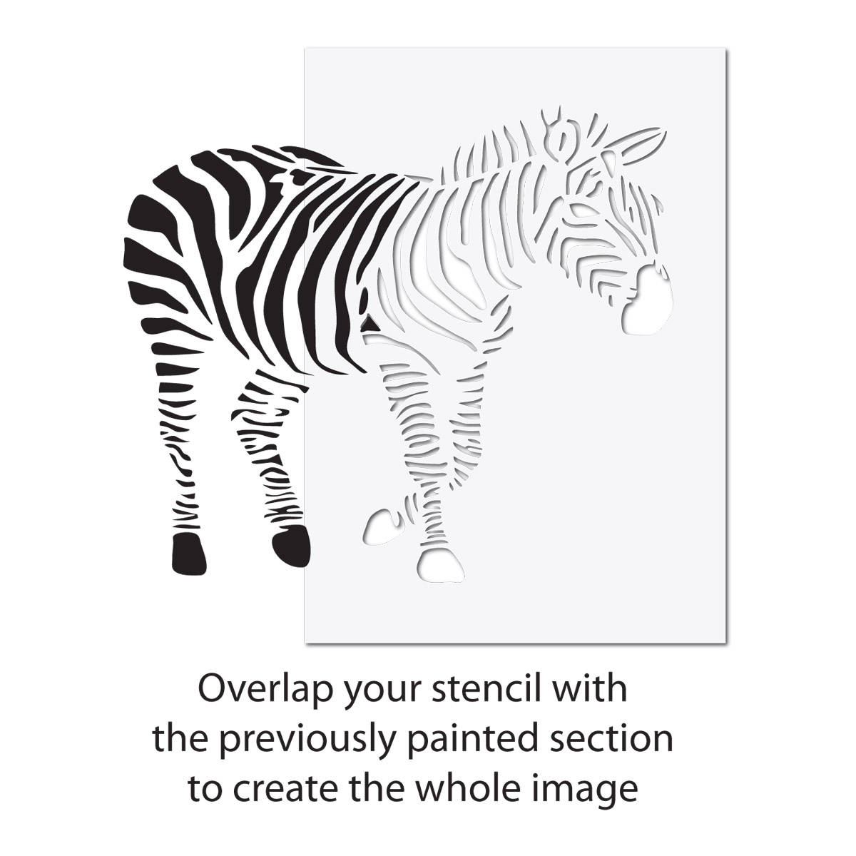 Large Zebra Stencil Reusable Zebra Feature Wall Stencil - Etsy UK