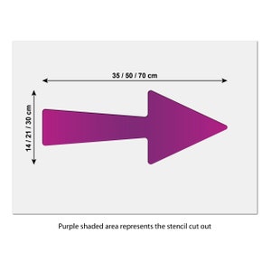 Arrow Stencil Template: Large Straight Arrow Sign Making - Etsy