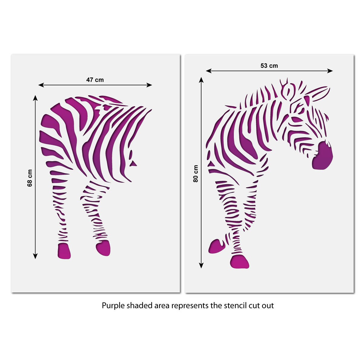 Large Zebra Stencil Reusable Zebra Feature Wall Stencil - Etsy UK