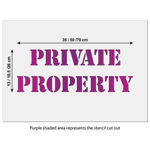 Private Property Sign- Large Private Property Text Template - Sign ...