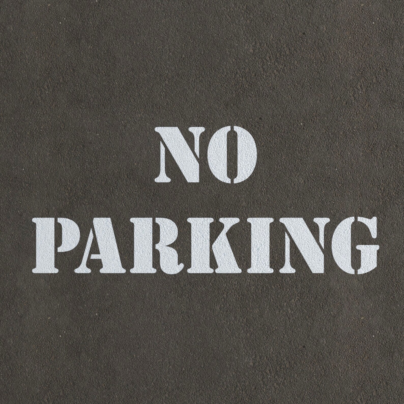 No Parking Sign- Large No Parking Text Template - Sign Making Stencil ...