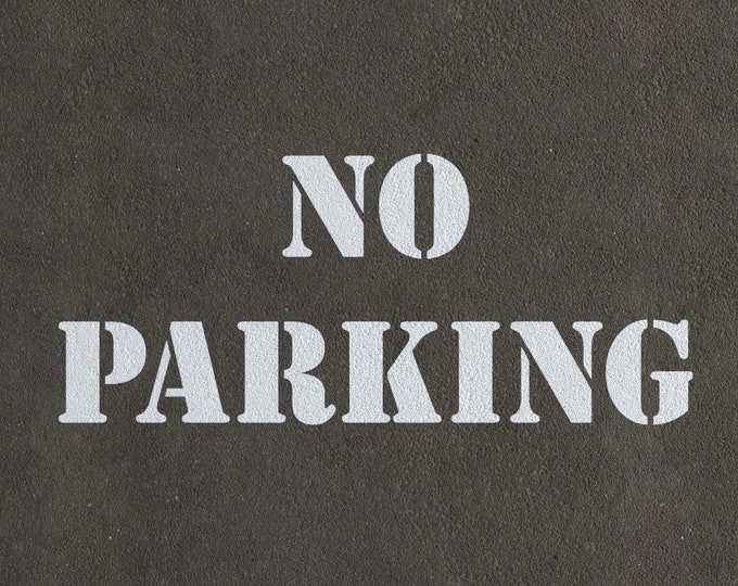 No Parking Sign Large No Parking Text Template Sign Making Stencil by ...