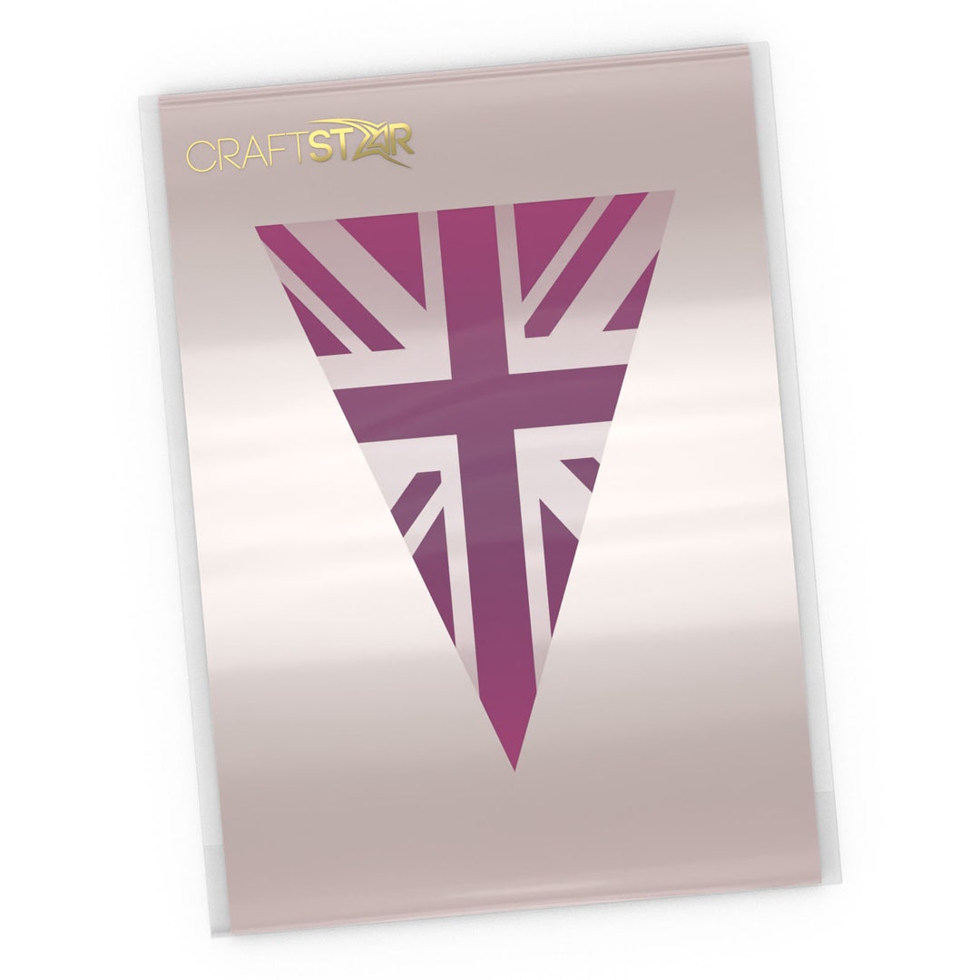 Union Jack Bunting Stencil - Reusable 2 Layer Flag Stencil by Craftstar ...