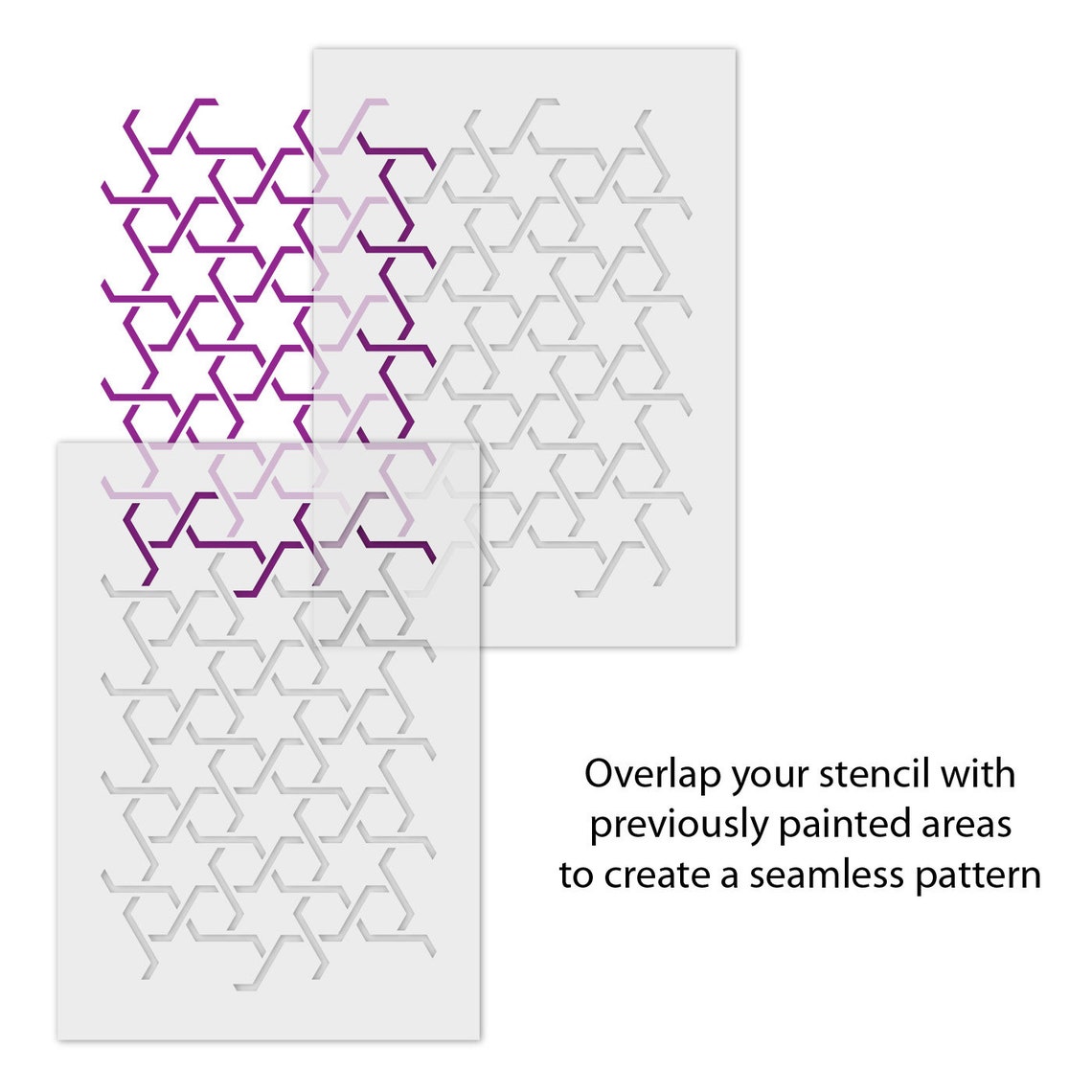 Star Lattice Pattern Stencil 21 X 29.7 Cm Moorish Stars | Etsy
