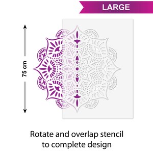 Mandala Stencil - Reflections - Reusable Medallion Motif Template by ...