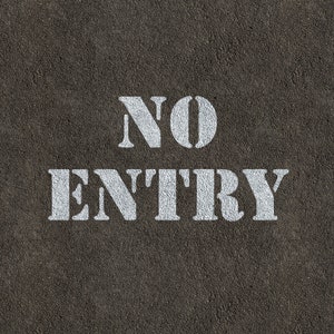 No Entry Stencil Sign Template - Large No Entry Word Template - Sign ...