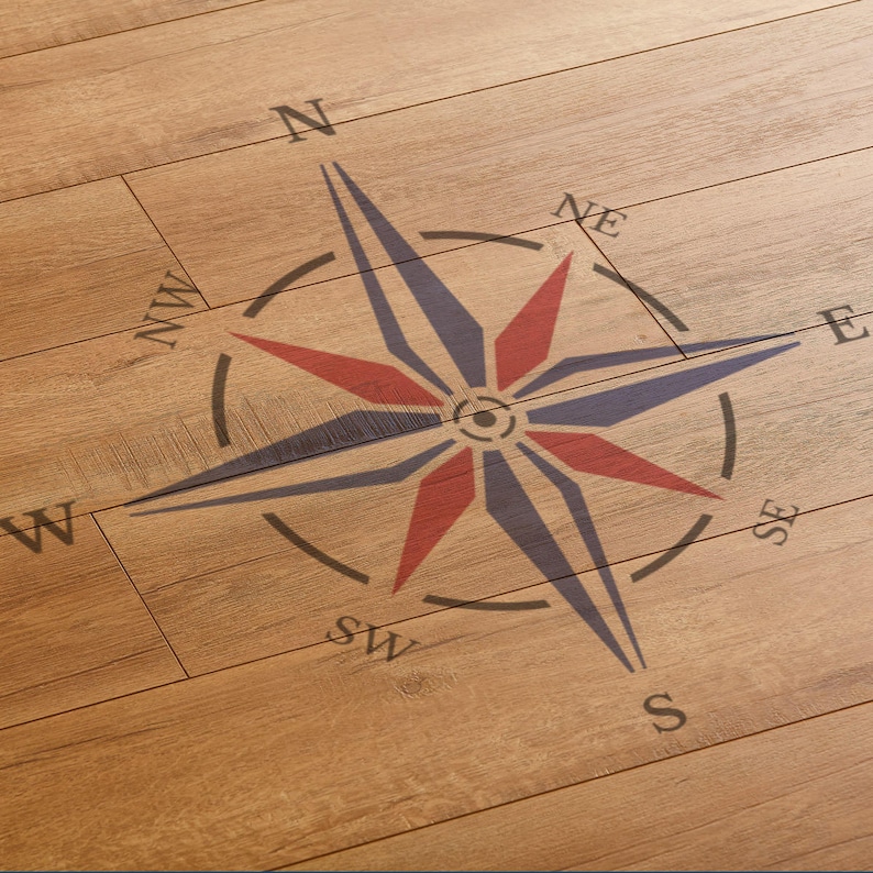 Nautical Compass Rose Stencil Large Reusable Compass Stencil - Etsy