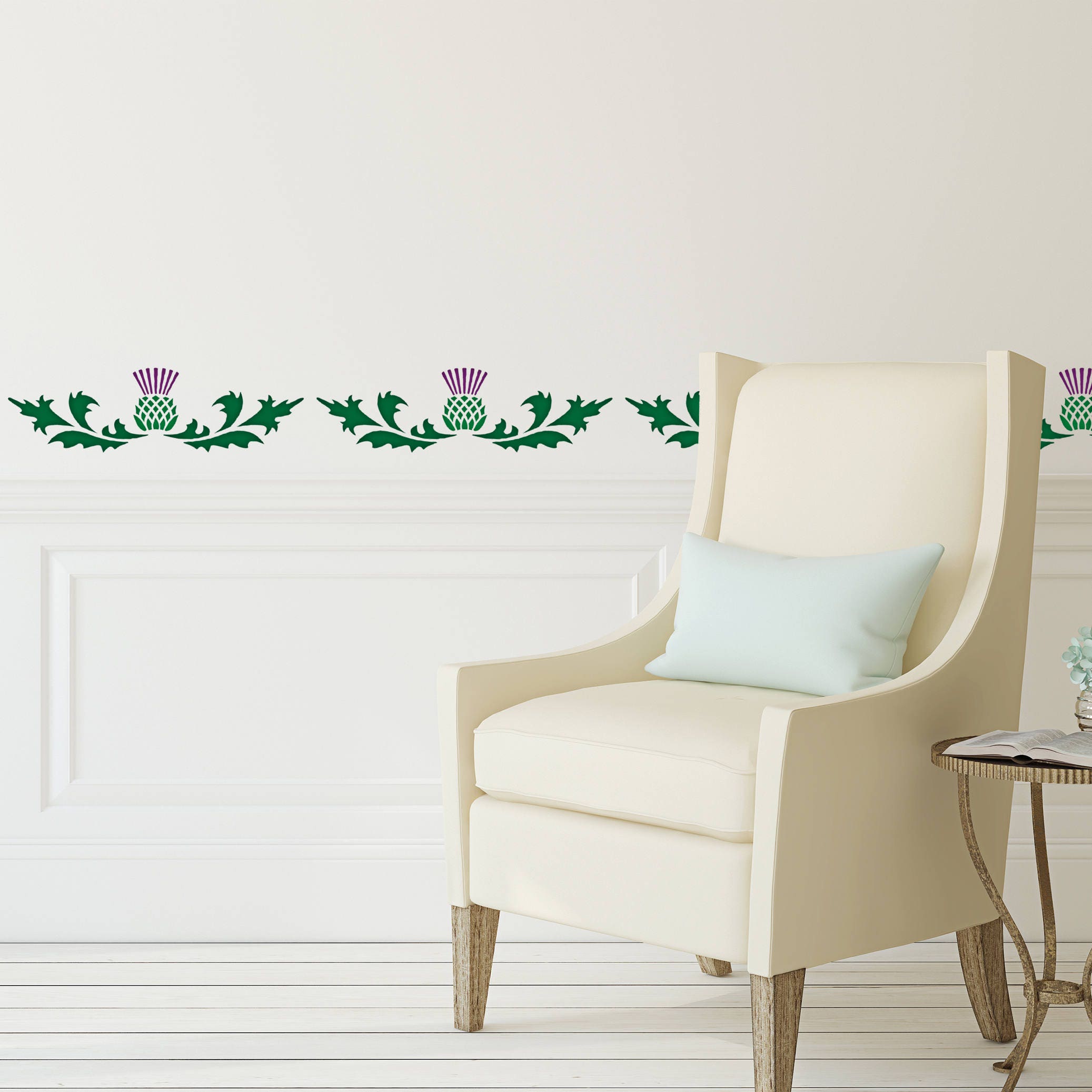 Thistle Border Stencil Large Laser-cut Mylar Scottish - Etsy Singapore