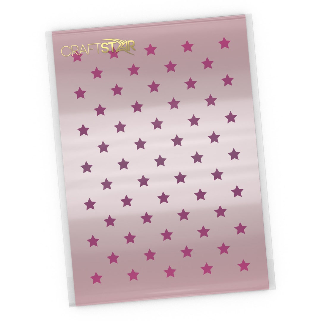 Star Pattern Stencil - Mini Stars Craft / Mixed Media Background ...