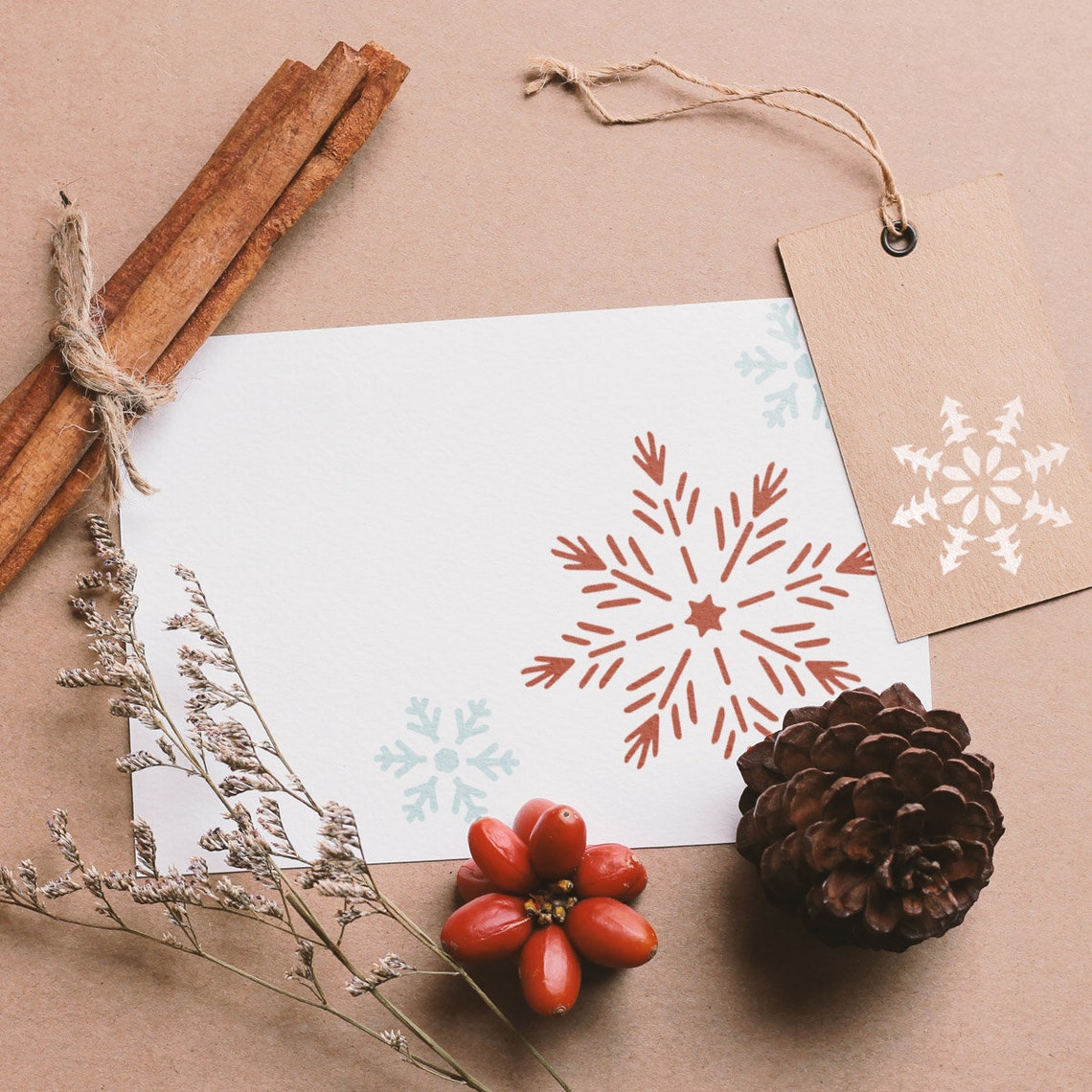 Small Snowflakes Stencil Set - 4 Reuseable Snowflake Templates by ...