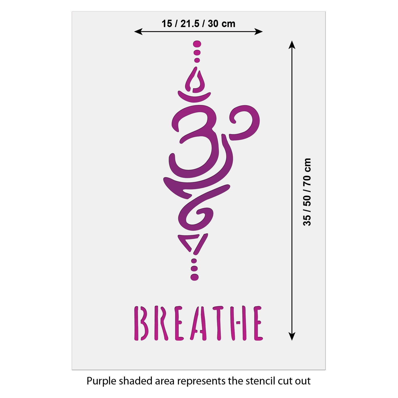 Sanskrit Breathe Stencil Large Reuseable Yoga Meditation Symbol ...