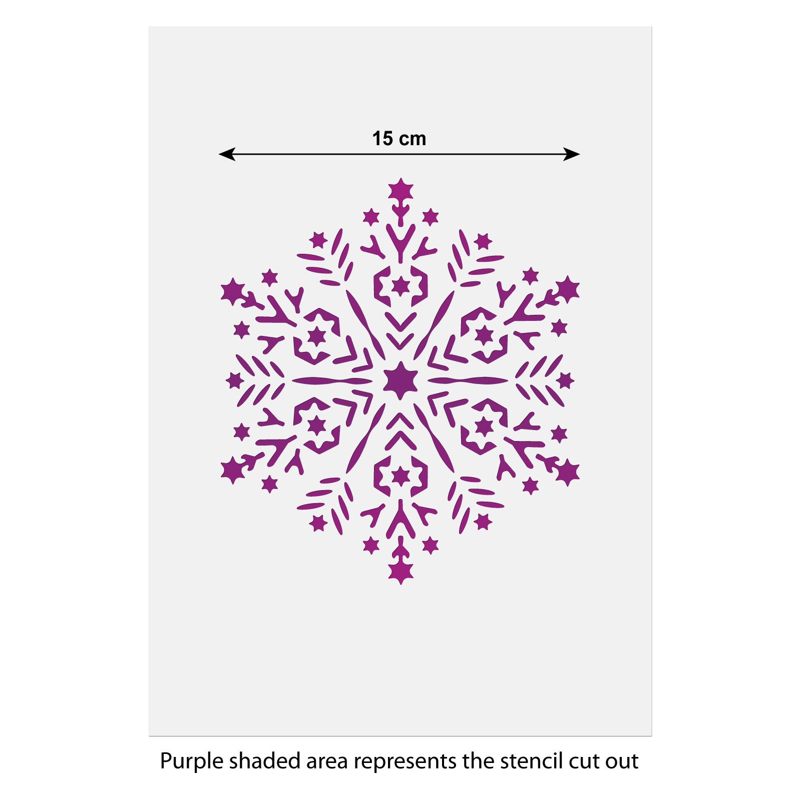 Snowflake Mandala Stencil 15 x 17 cm approx 6 | Etsy