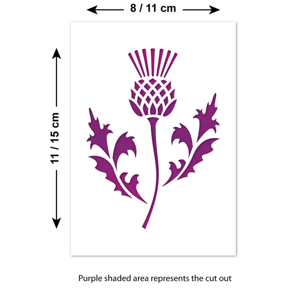 Scottish Thistle Stencil - National Emblem of Scotland - A5 & A6 Size ...