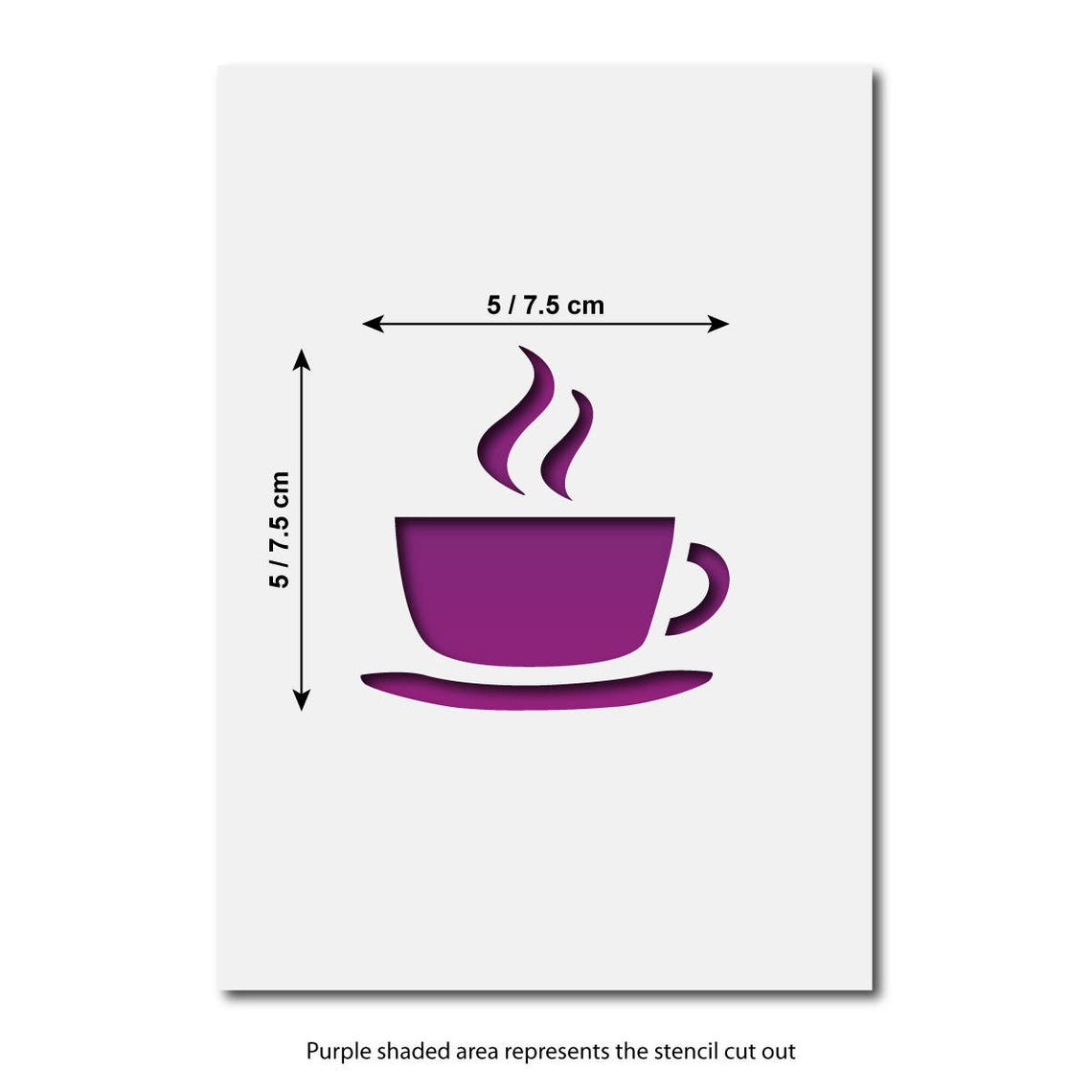 Teacup Stencil Reusable Mylar Tea Cup / Coffee Cup Stencil | Etsy