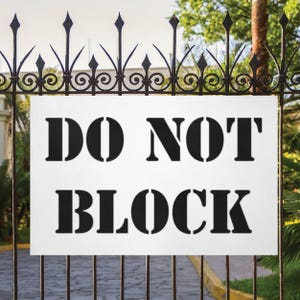 Do Not Block Stencil: Industrial Sign Template - Etsy