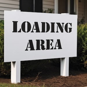 Loading Area Stencil Sign Template - Large Loading Area Text Template ...