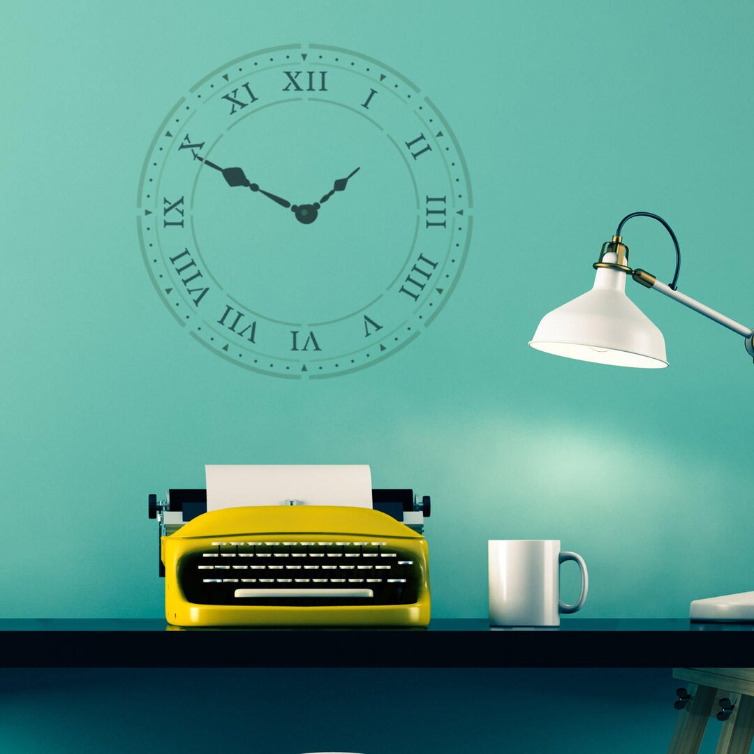 Large Clock Stencil - Reusable Clock Face Stencil - Vintage Style ...