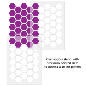 Honeycomb Wall Stencil - Seamless Pattern DIY / Home Decor Template by ...