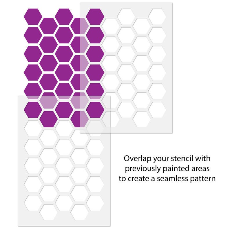 Honeycomb Wall Stencil Seamless Pattern DIY / Home Decor | Etsy